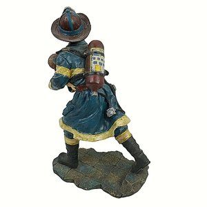 unmarked | Accents | Firefighter Figurine With Child Oxygen Tank ...